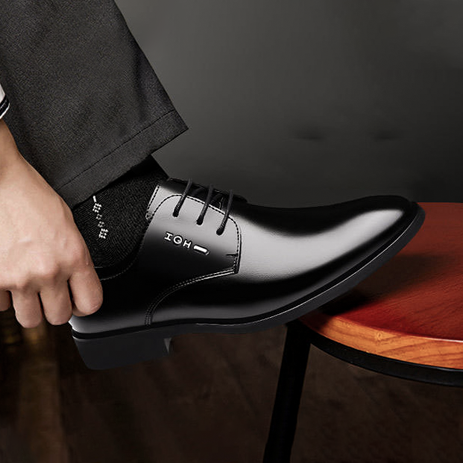 Men's Business Black Leather Shoes – byshoppy