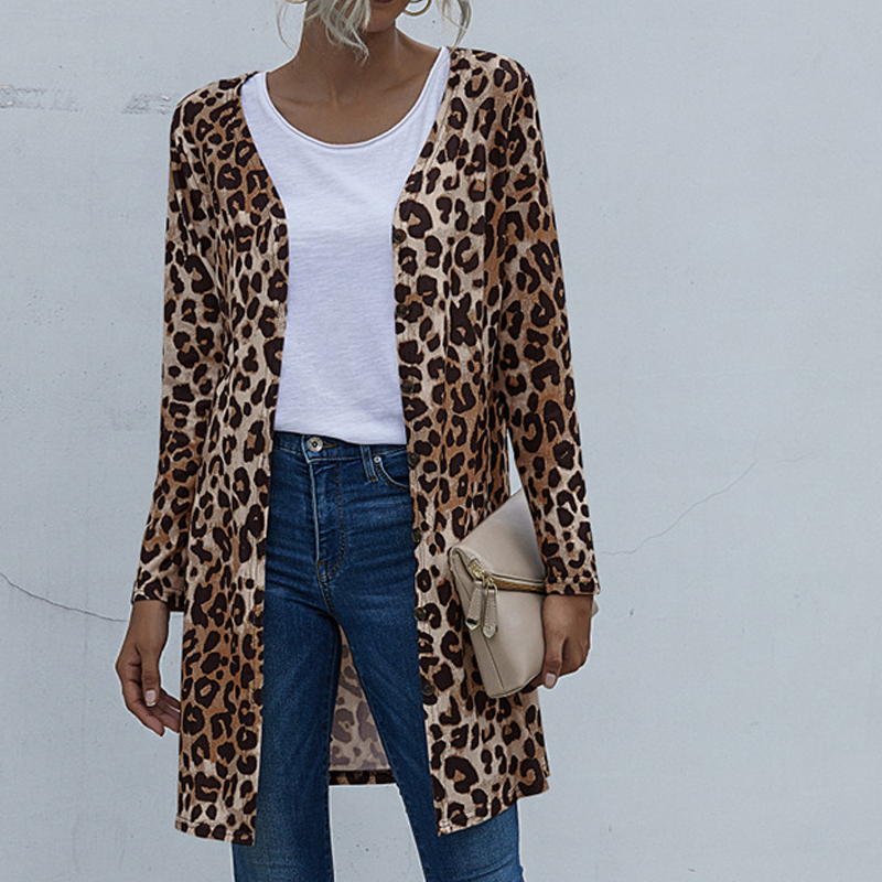 Women's Leopard Print Cardigan – byshoppy