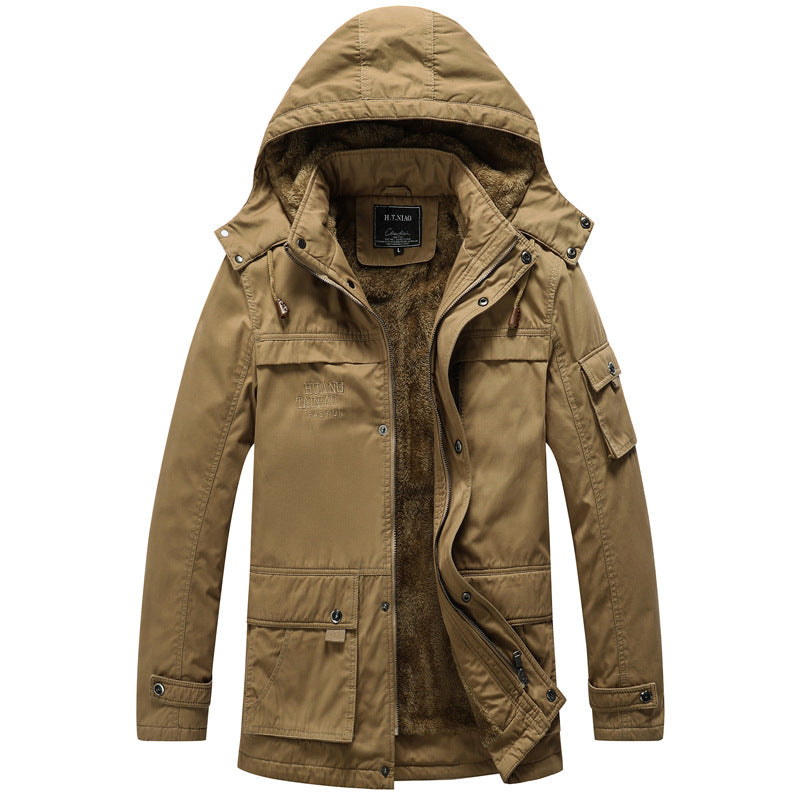 Men's Vintage Fleece Hooded Field Jacket – byshoppy