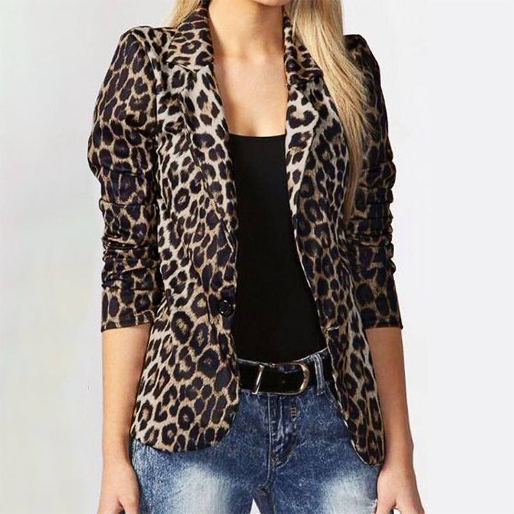 Woman Leopard Print Small Blazer – byshoppy